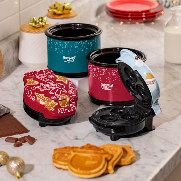 So Yummy by bella Mini Donut Maker - Blue Santa Edition | Easy-to-Use ...