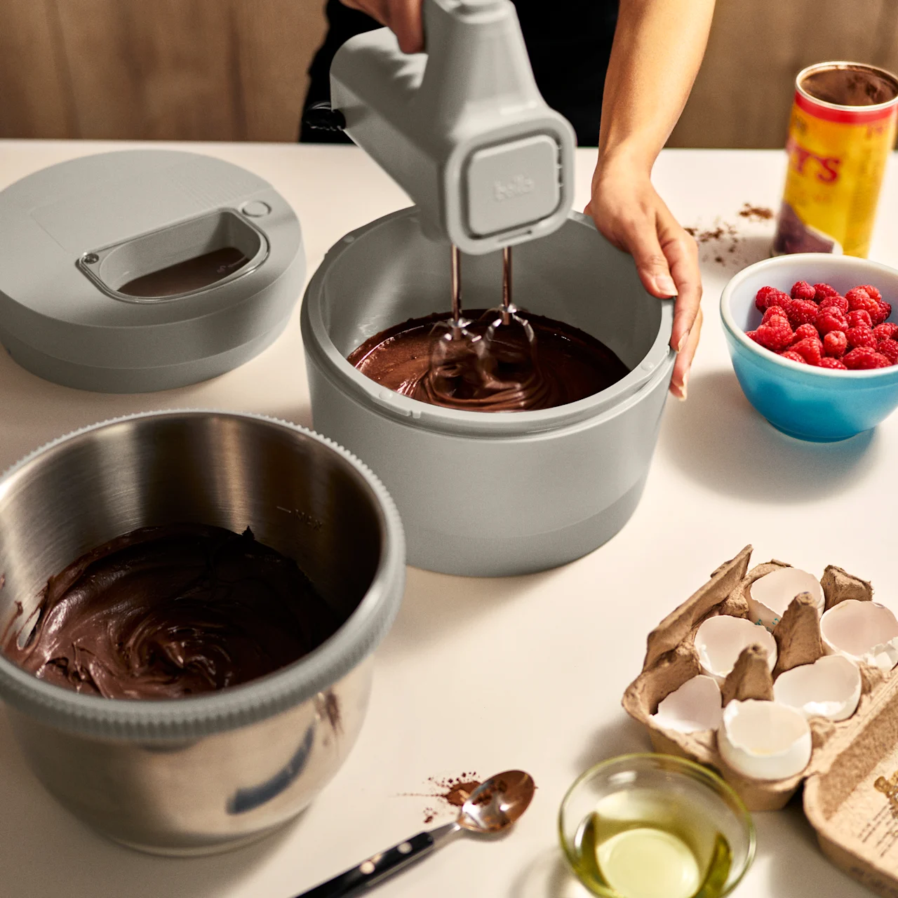 bella 3.5QT Hand & Stand Mixer – Compact 2-in-1 Mixer with Dual Bowls ...