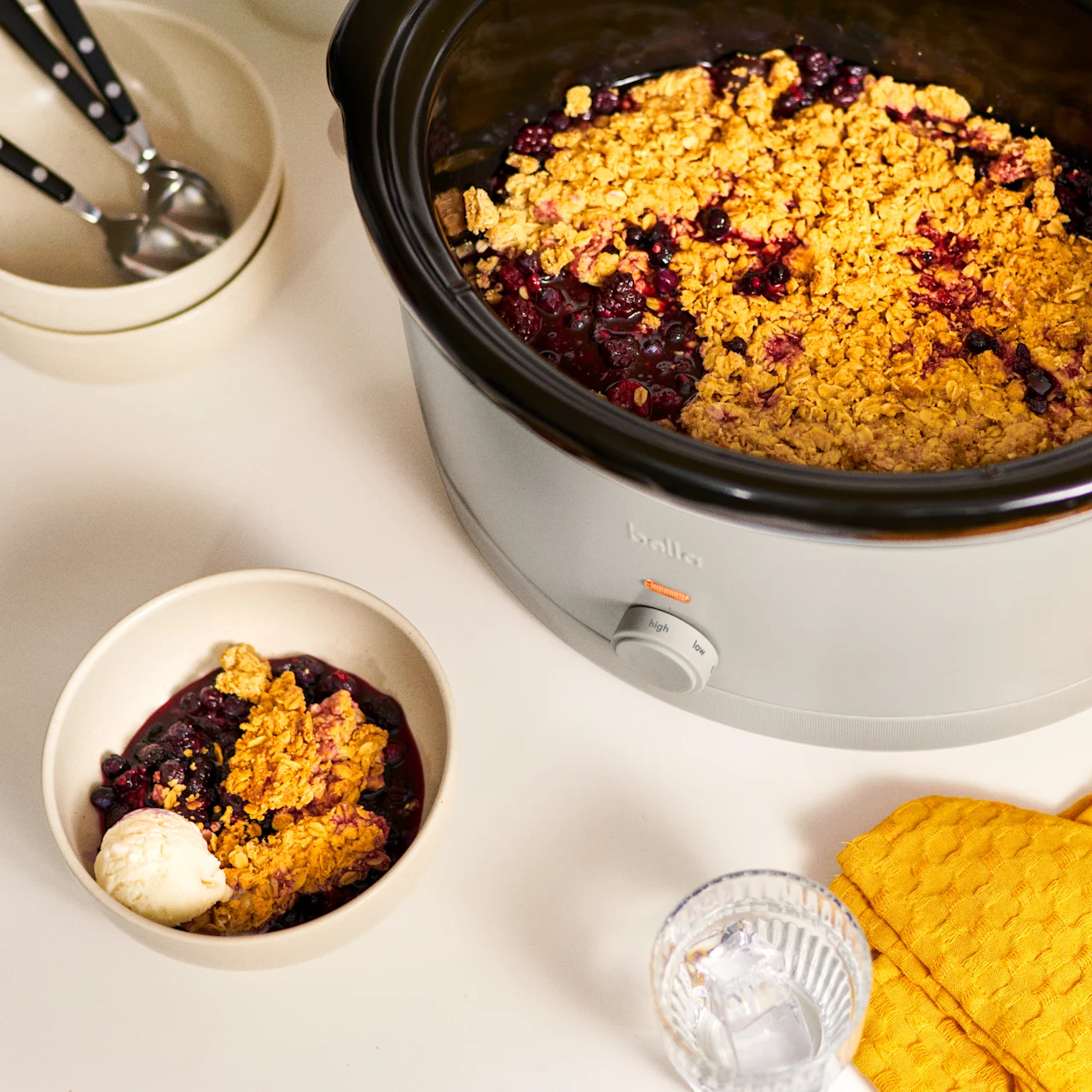 bella 6-Quart Manual Slow Cooker - Easy-to-Use Crock Pot for Stews ...