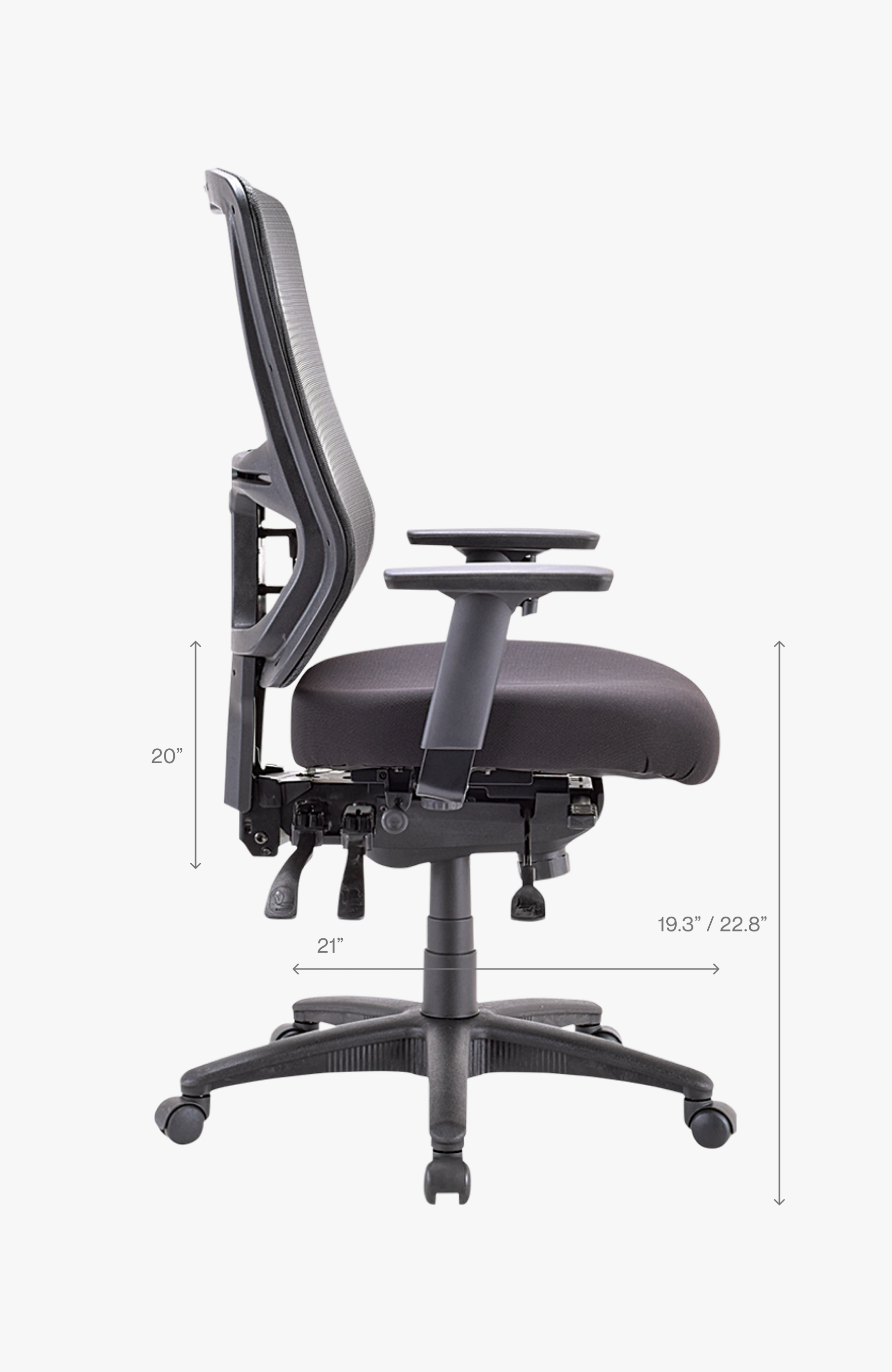 Apollo II Multi-function High Back(with Adjustable Lumbar Pad) | Eurotech