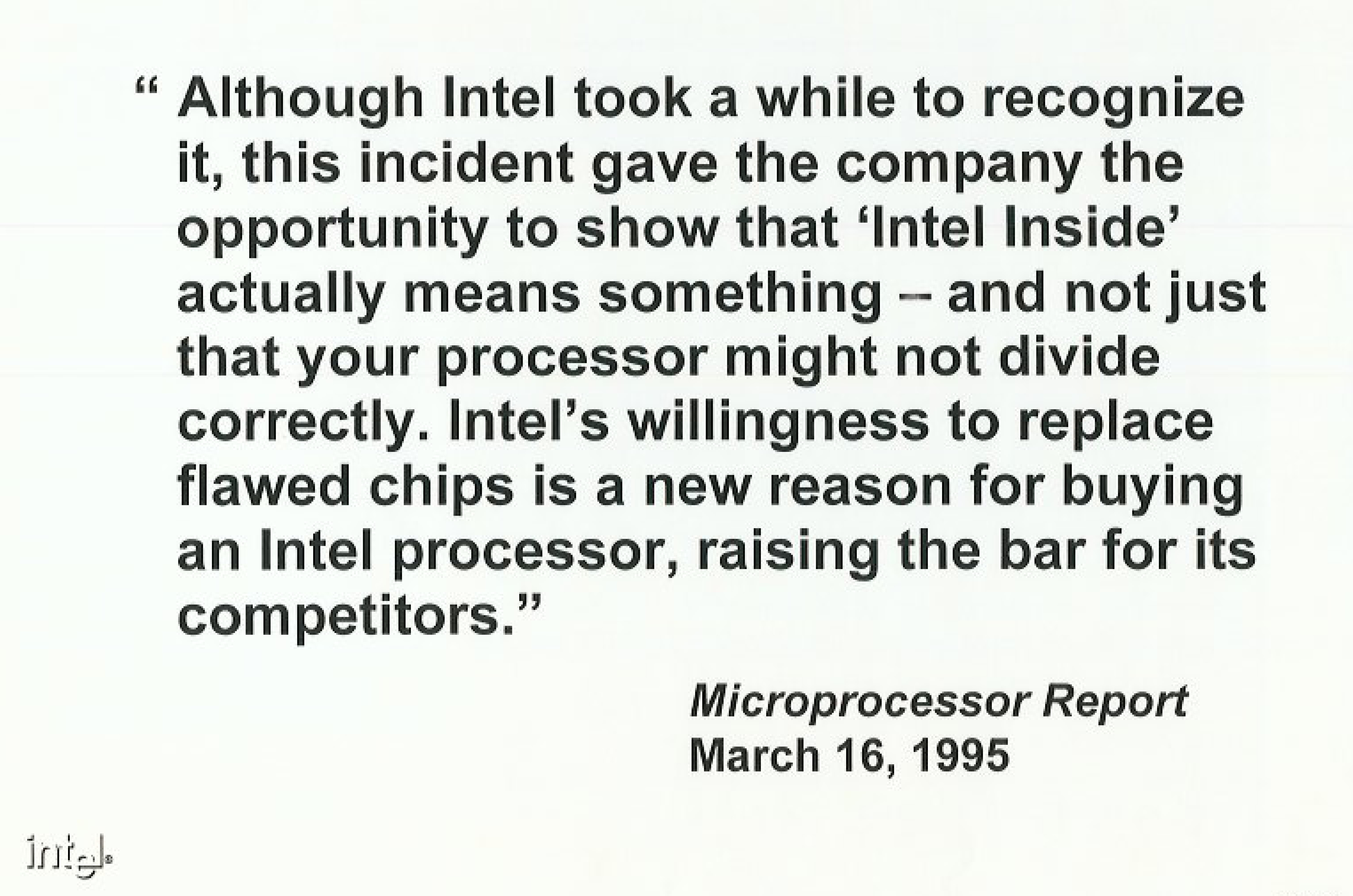 Explore Intel’s history- Pentium's Flaw