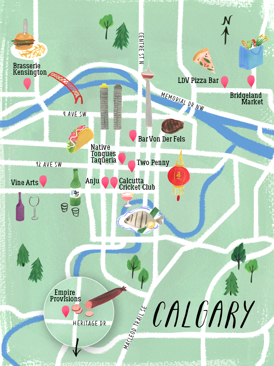 Calgary tourist map | Insiderpuj.com