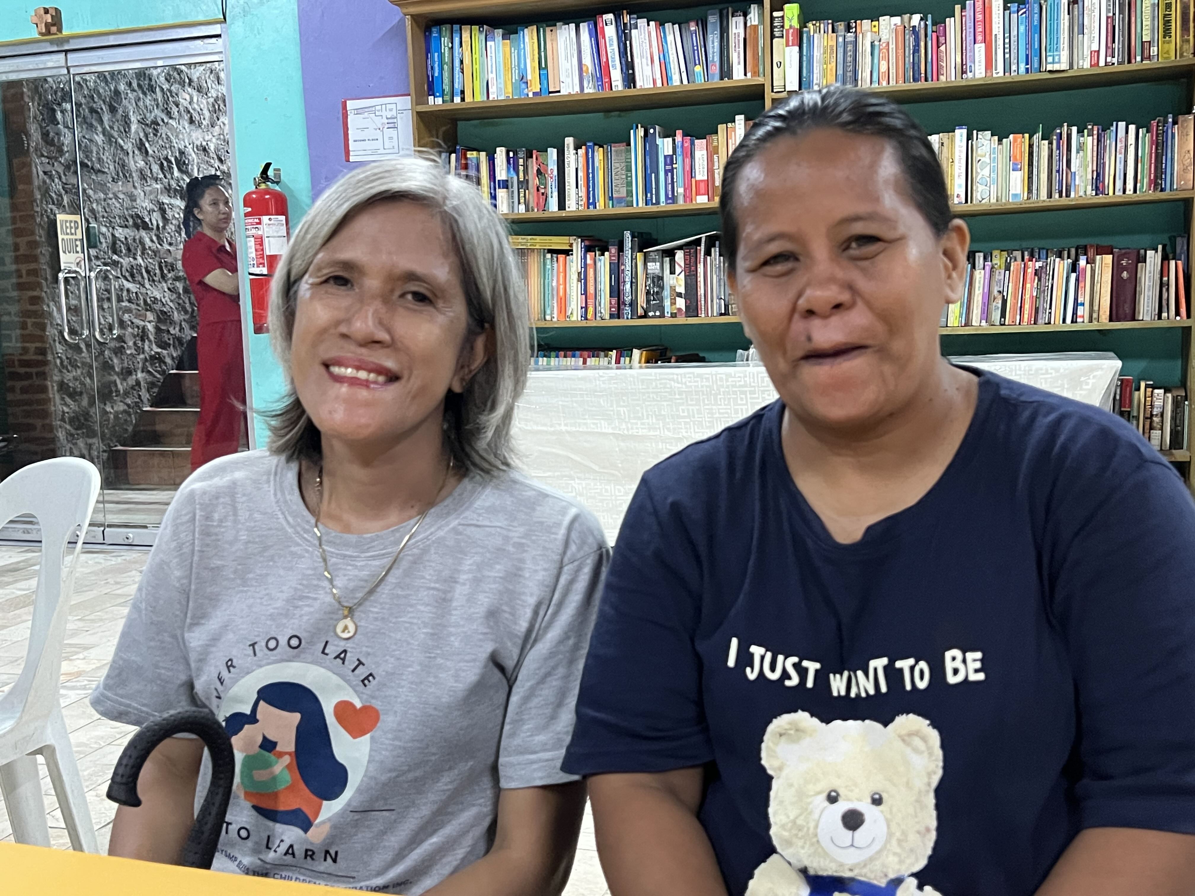 Yolanta and Rhodora - two engaged Chalice Program Mothers | JDVSF