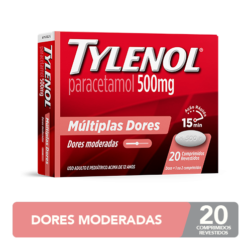 TYLENOL® MÚLTIPLAS DORES MODERADAS 500mg | TYLENOL®