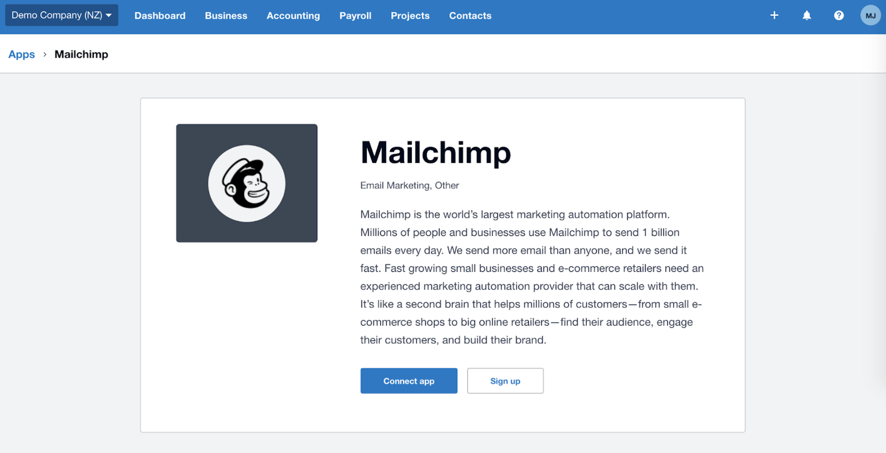 Xero | Mailchimp