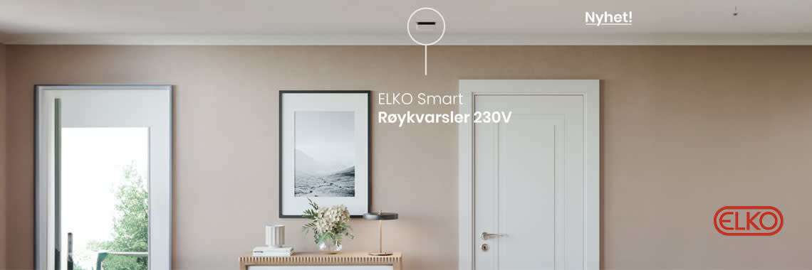 Ny røykvarsler i ELKO Smart-serien med 230V-tilkobling | Onninen AS