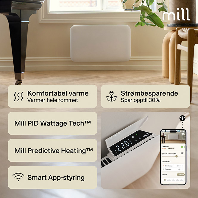 Smartere oppvarming med Generasjon 4 panelovner fra Mill | Onninen AS