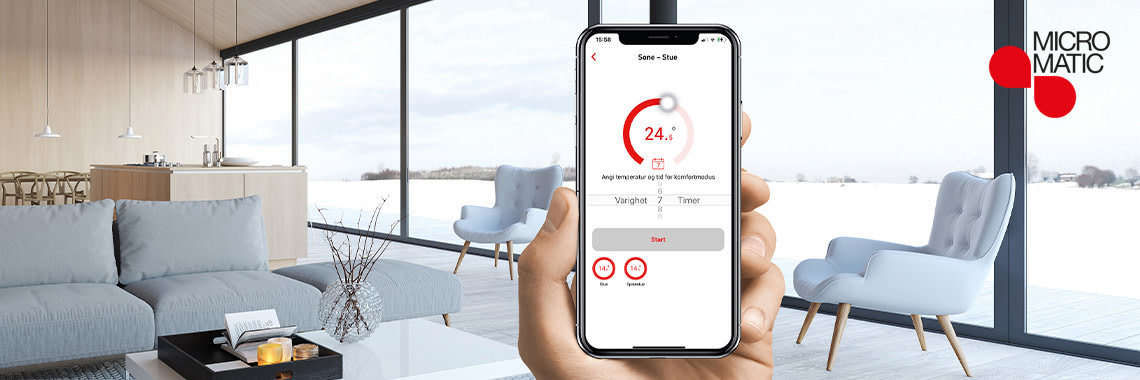 Alt-i-ett WiFi-termostat fra Micro Matic | Onninen AS