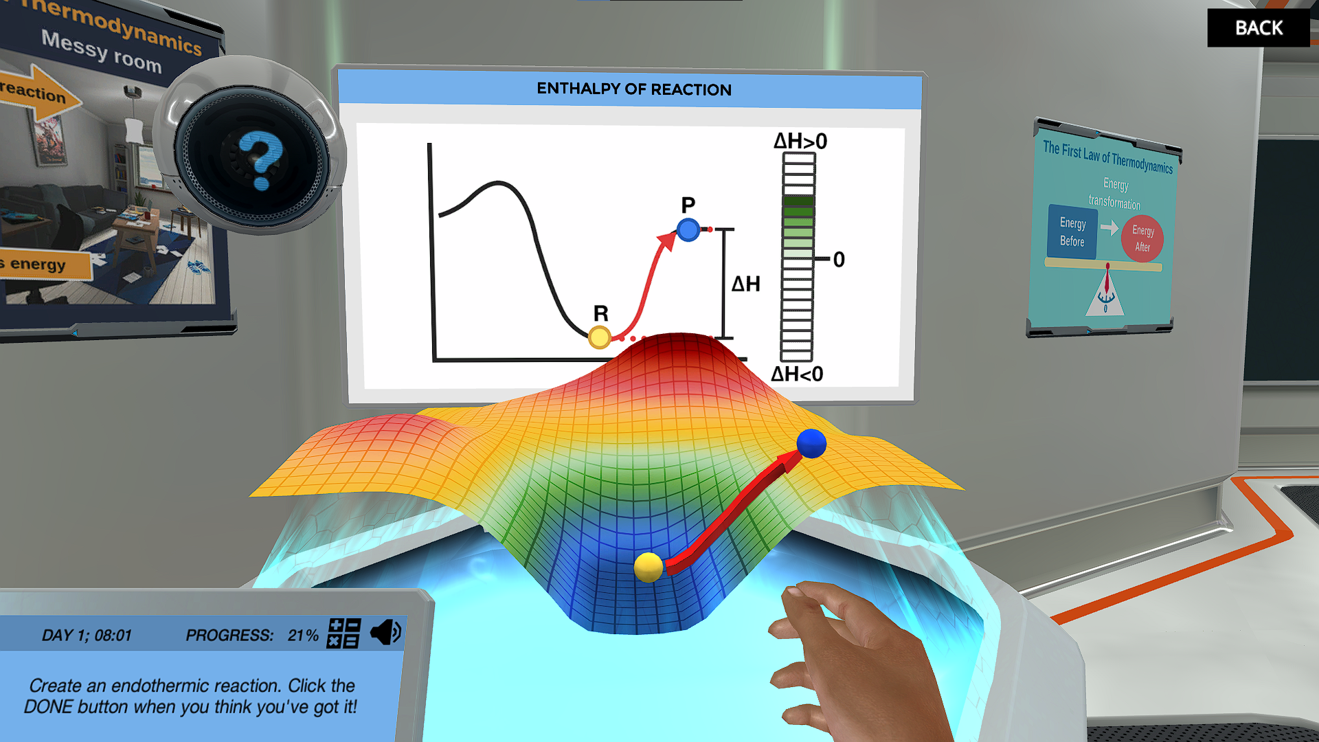 Energy Surfaces and Spontaneous Reactions Virtual Lab