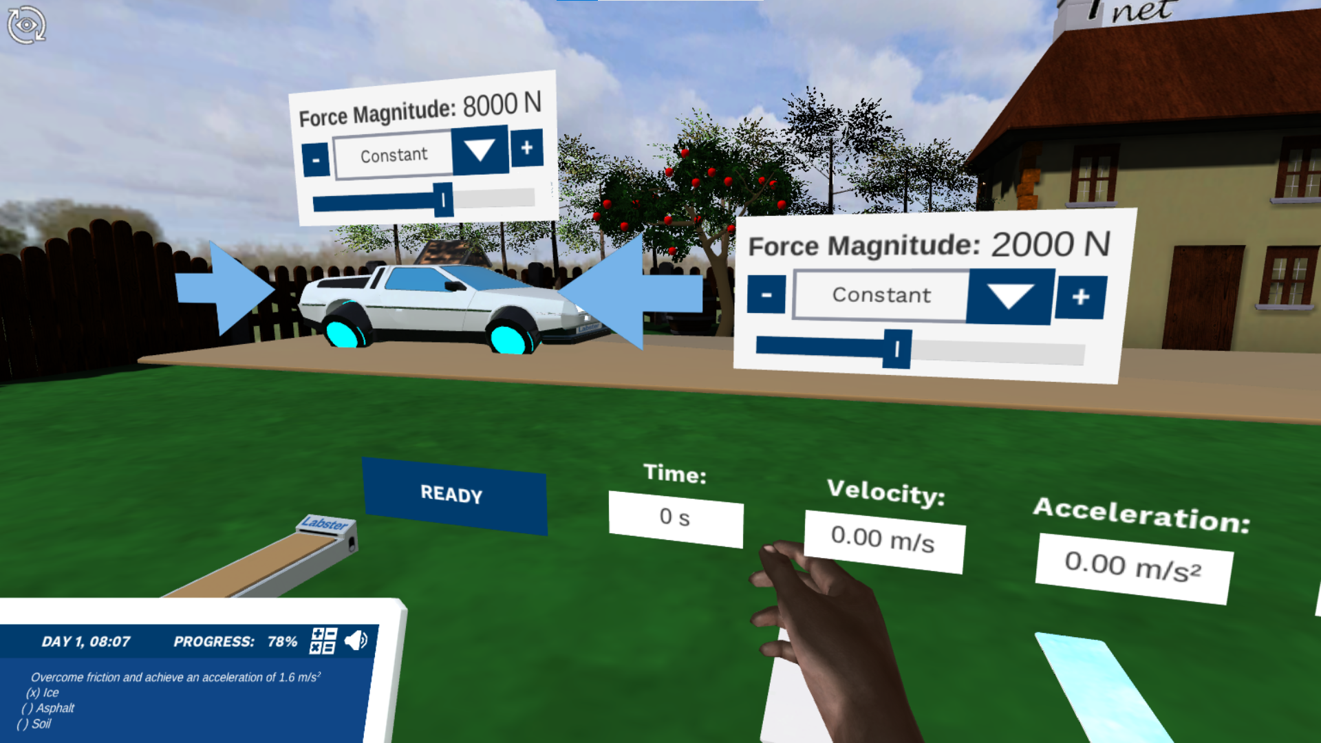 Newton's Second Law of Motion Virtual Lab | Speed and Acceleration