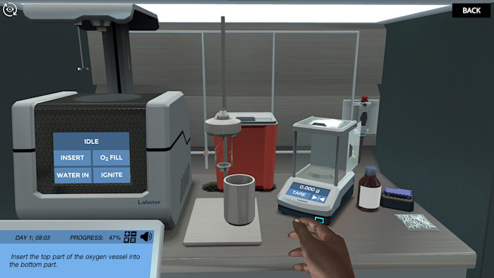 Calorimetry: Using a bomb calorimeter | Labster Virtual Labs