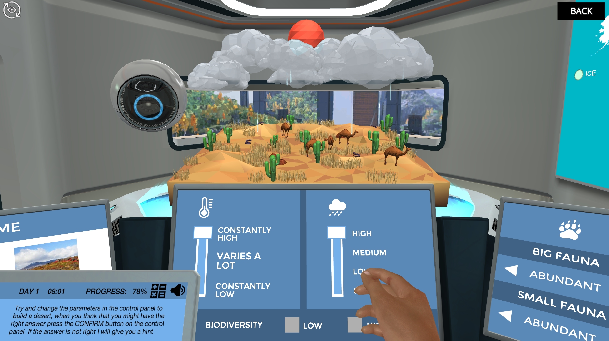 Biomes: Identify and create the main biomes on Earth virtual lab