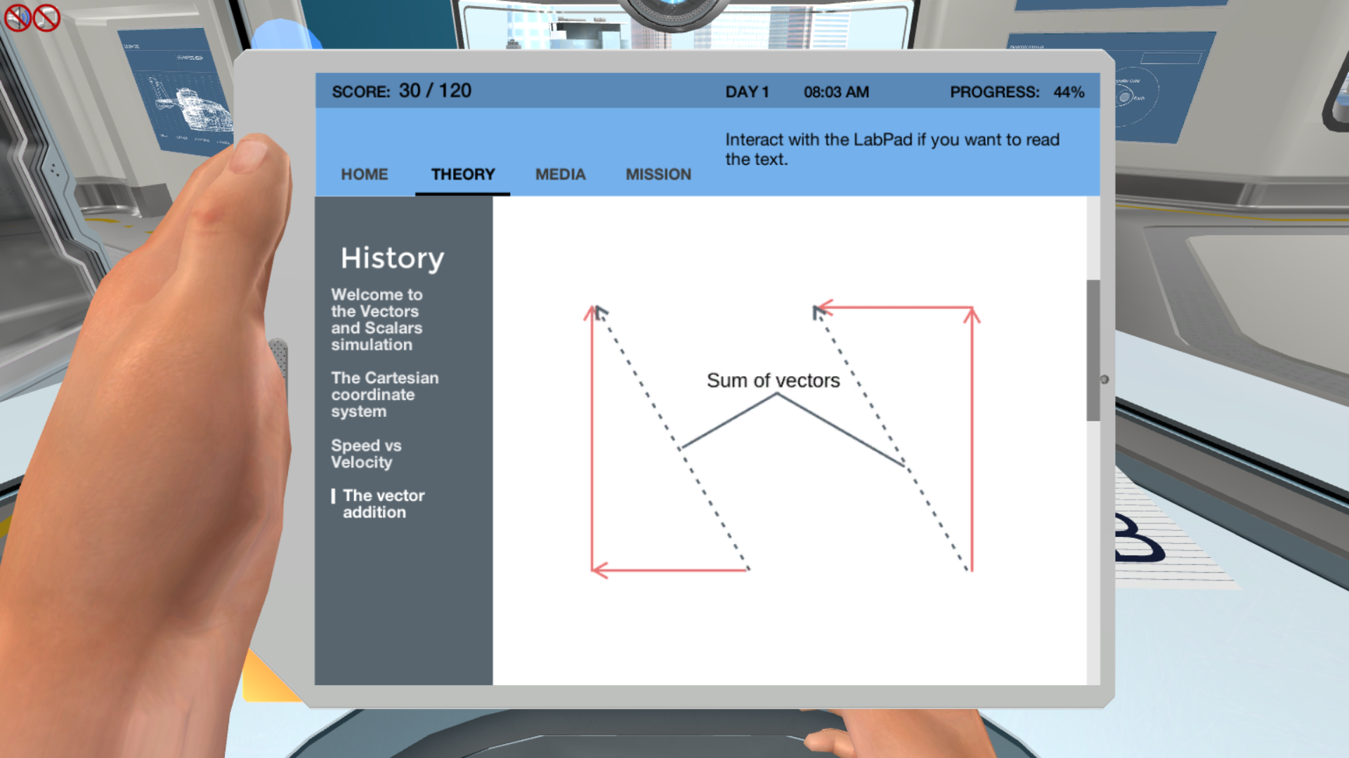 Vectors and Scalars Virtual Lab Simulation | Labster