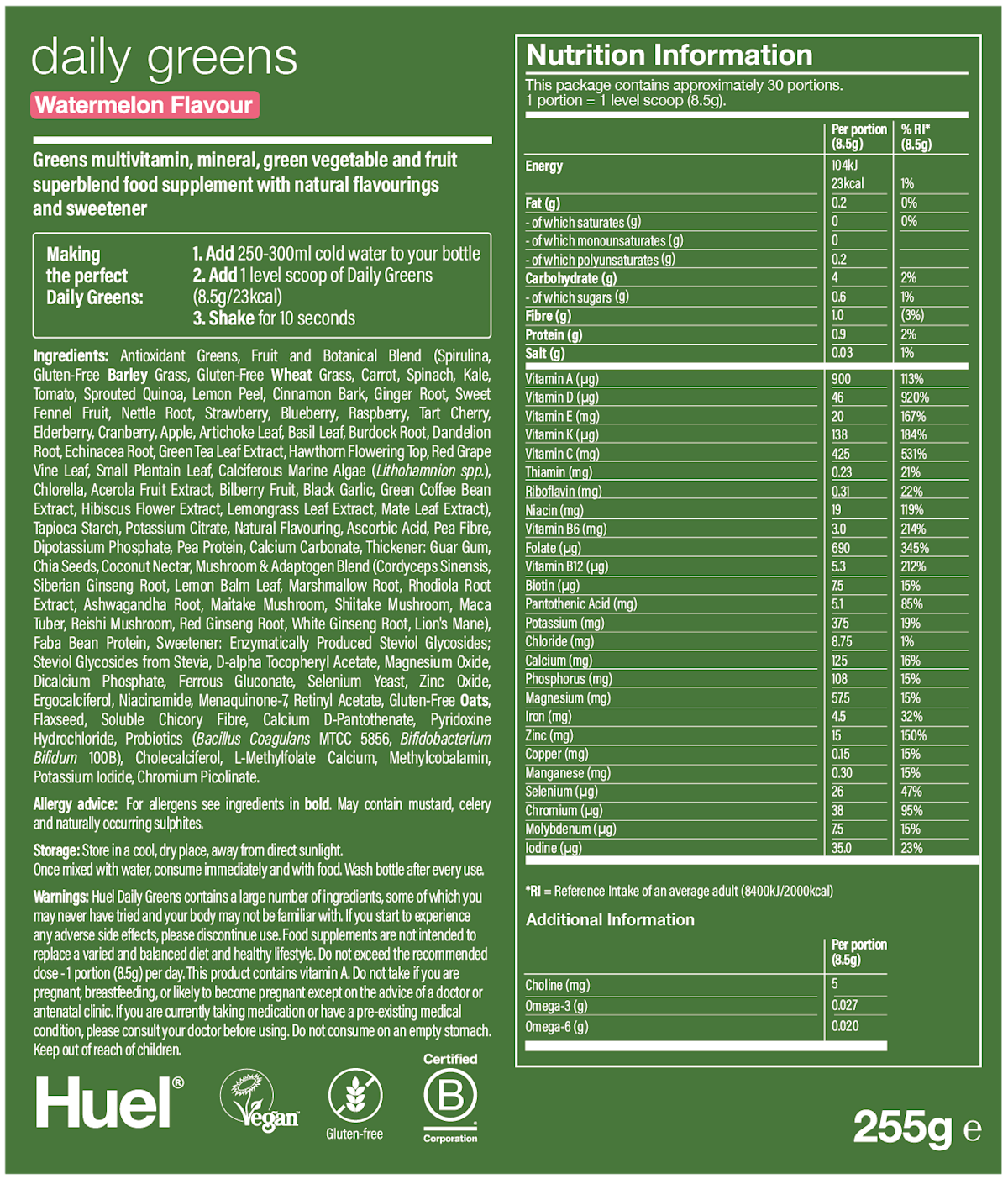 Is Huel Healthy? | Huel Daily Greens Nutrition | Huel