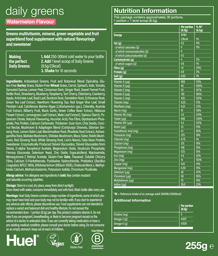 Is Huel Healthy? | Huel Daily Greens Nutrition | Huel