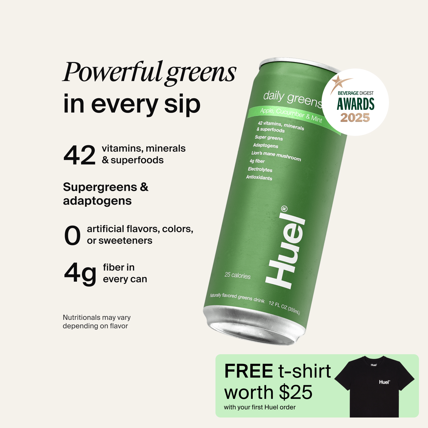 Huel Daily Greens RTD | Super Greens Drink | Huel US