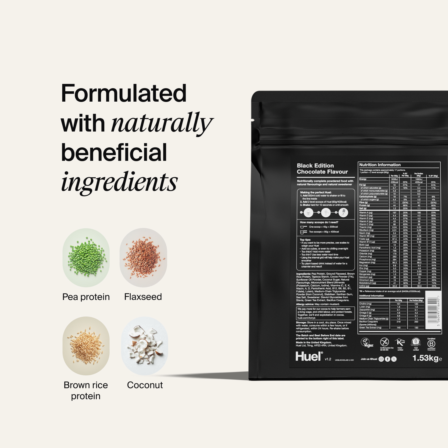 Black Edition | Meal Replacement Protein Powder | Huel