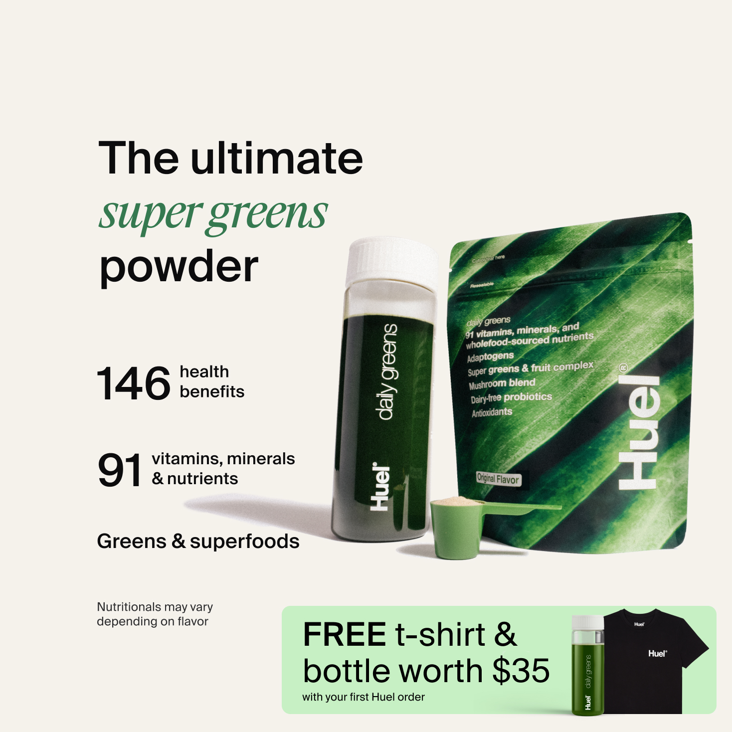 Huel Daily Greens | Everyday Super Greens Powder | Huel US
