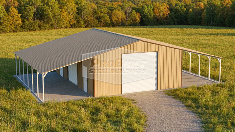 50x40 Steel Barn - Probuilt Steel Buildings