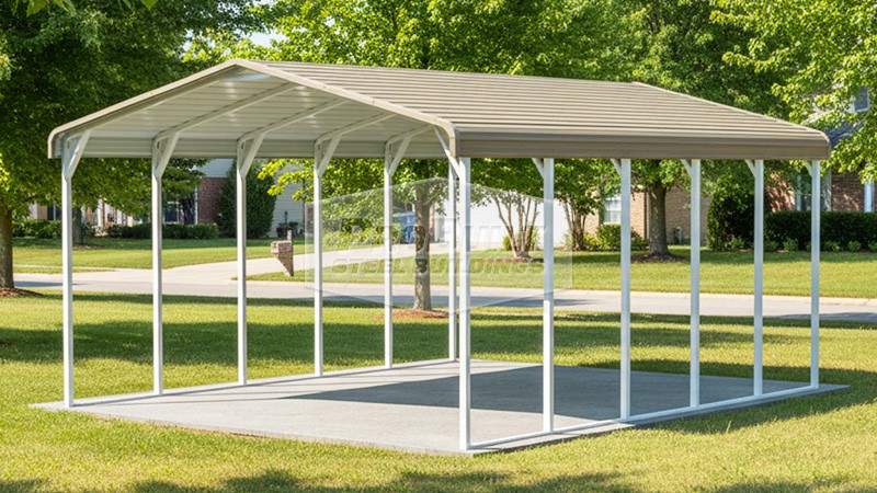 18x30 Regular Roof Metal Carport - Probuilt Steel Buildings