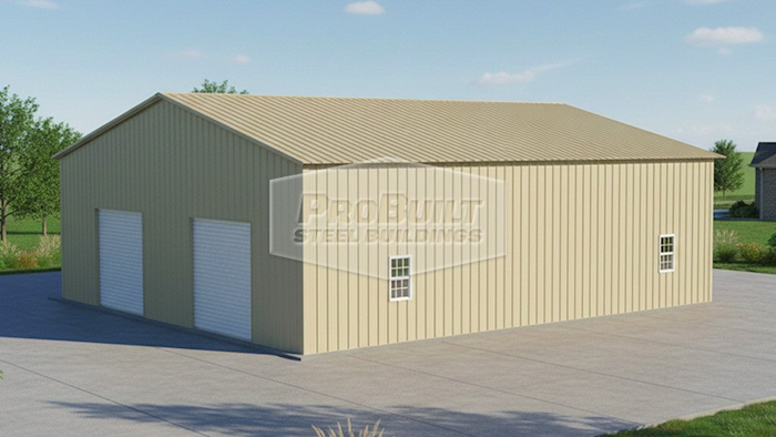 36x40 Vertical Steel Garage - Probuilt Steel Buildings