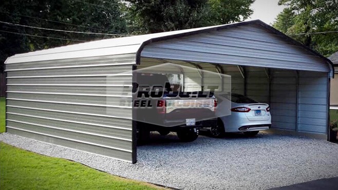 Regular Roof Metal Carports - Regular Roof Steel Carports For Sale
