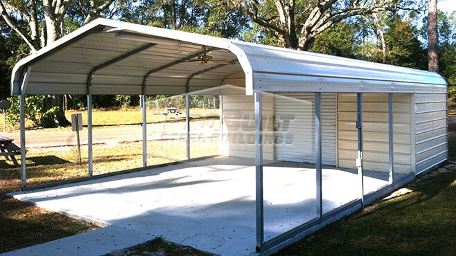 Steel Utility Buildings - Carport Garage Combo Buildings Prices and Sizes