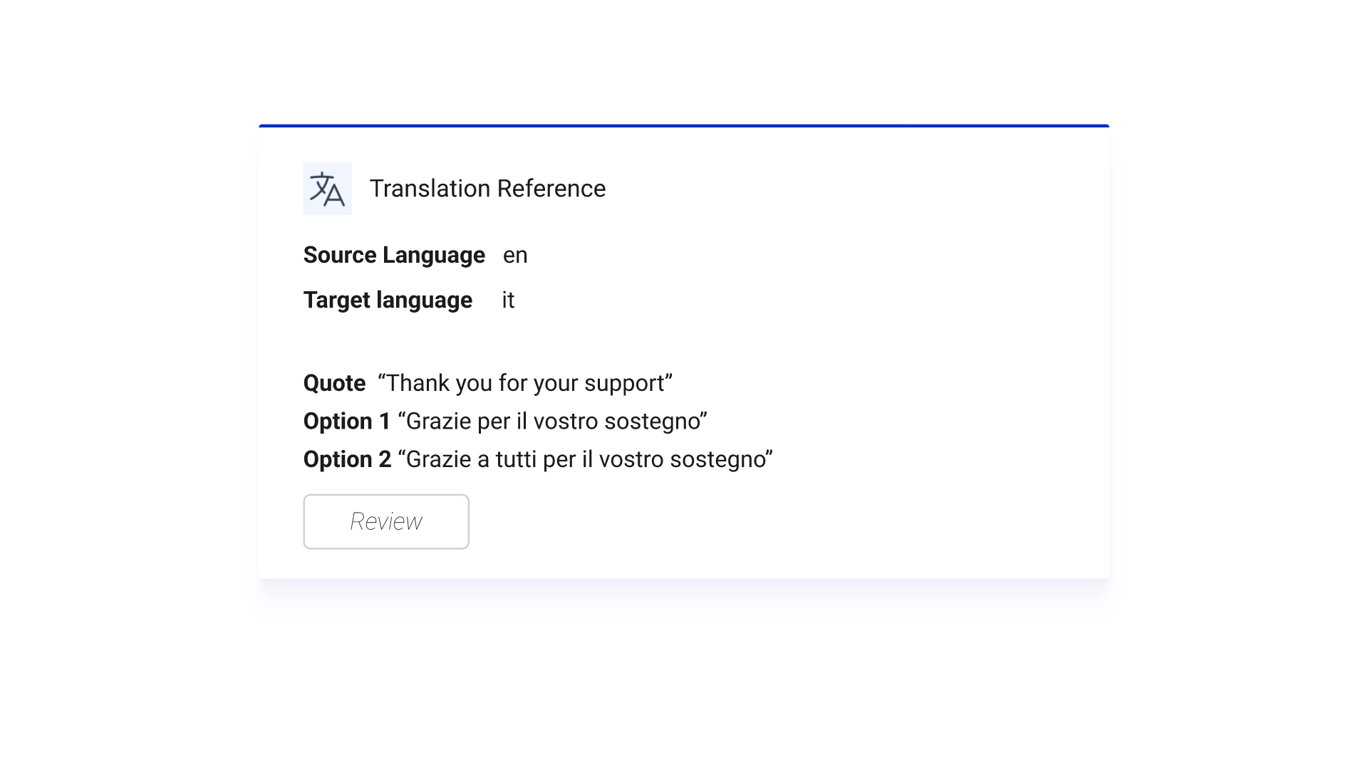 Translation Reference App | Workgrid