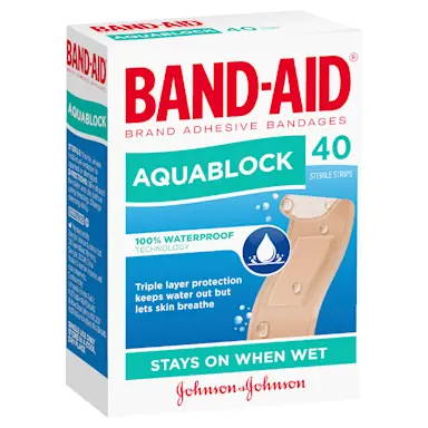 BAND-AID® Aquablock Waterproof Bandages | BAND-AID® Australia
