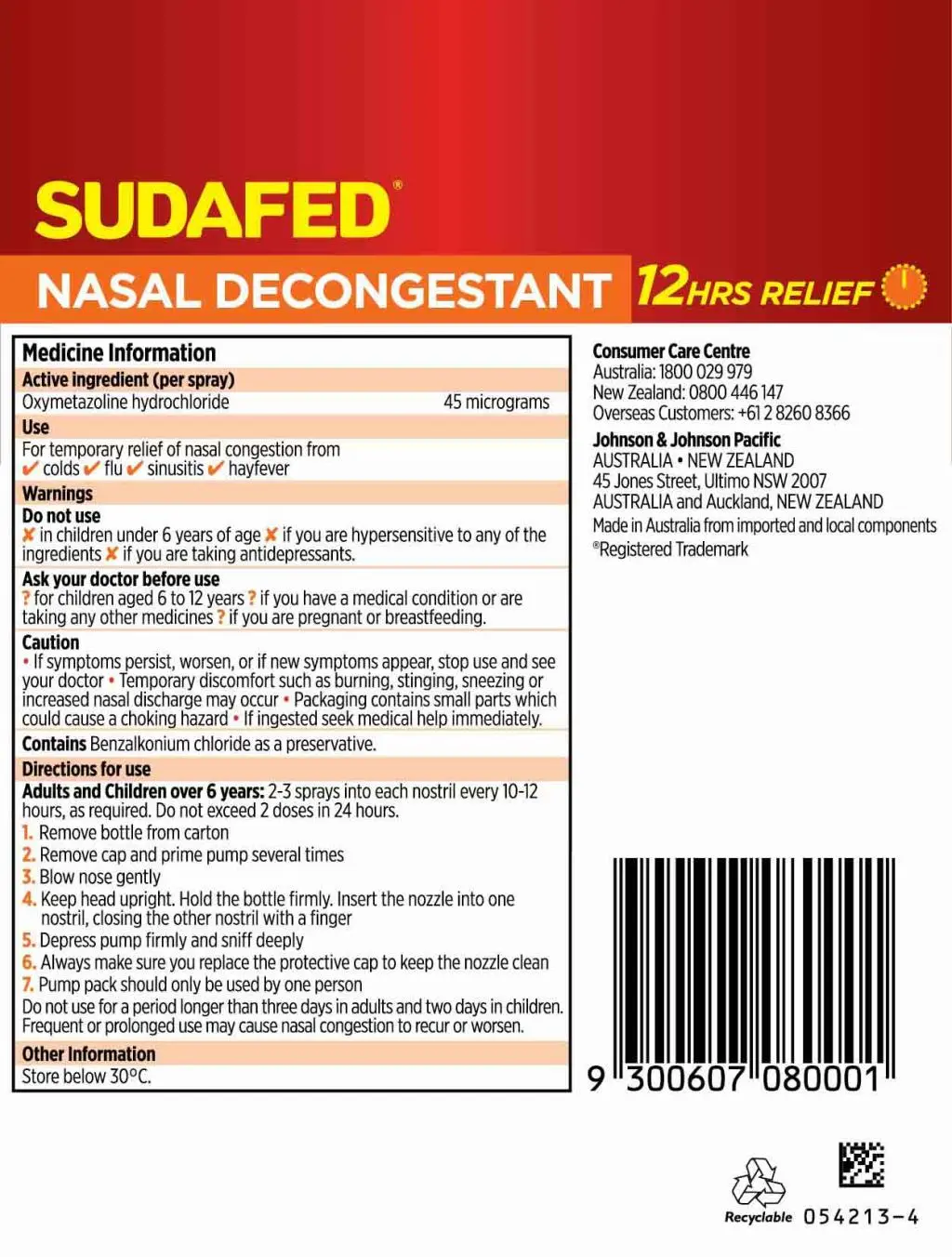 SUDAFED® Nasal Decongestant Spray | Sudafed®