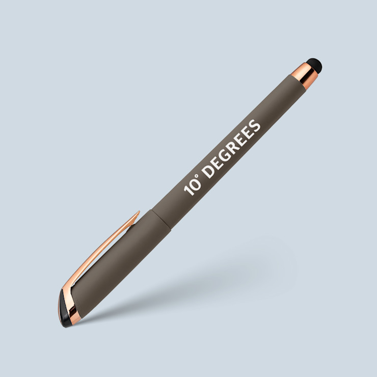Martel zachte rose pen met stylus bedrukken | Printdeal.be