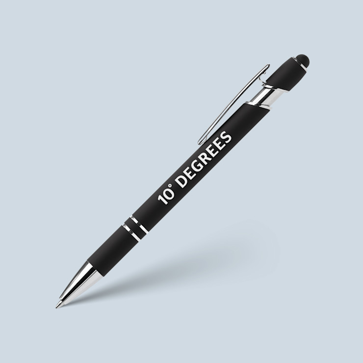 Hoover gerecyclede metallic pen met stylus | Printdeal.be