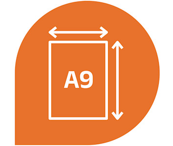 Format A9 en cm, mm & pouces | Printdeal.be