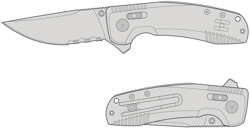 SOG-TAC XR - Blackout, Serrated | Professional Use Folding Knife