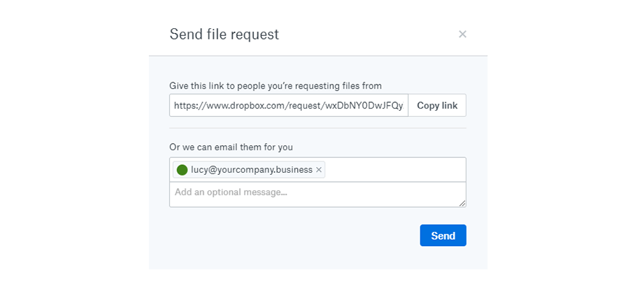 How do I request stuff from others? | Dropbox learn