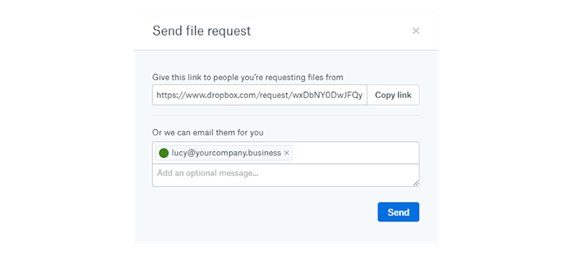 How do I request stuff from others? | Dropbox learn