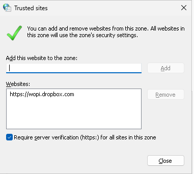 Getting started with Microsoft co-authoring for Dropbox