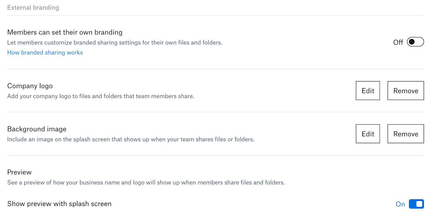 Advanced features of the admin console | Dropbox learn