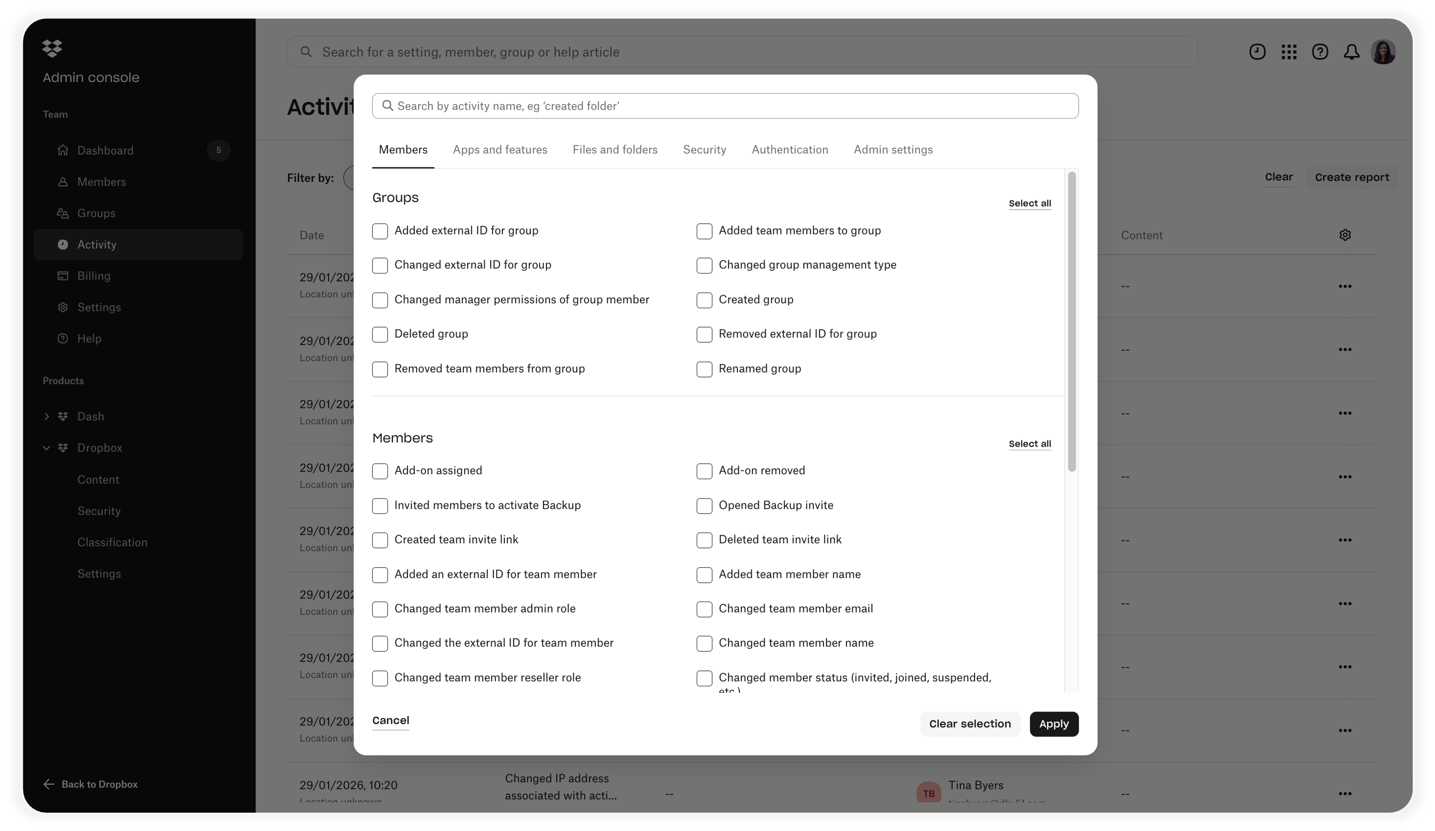 Dropbox admin console for business & teams | Dropbox learn