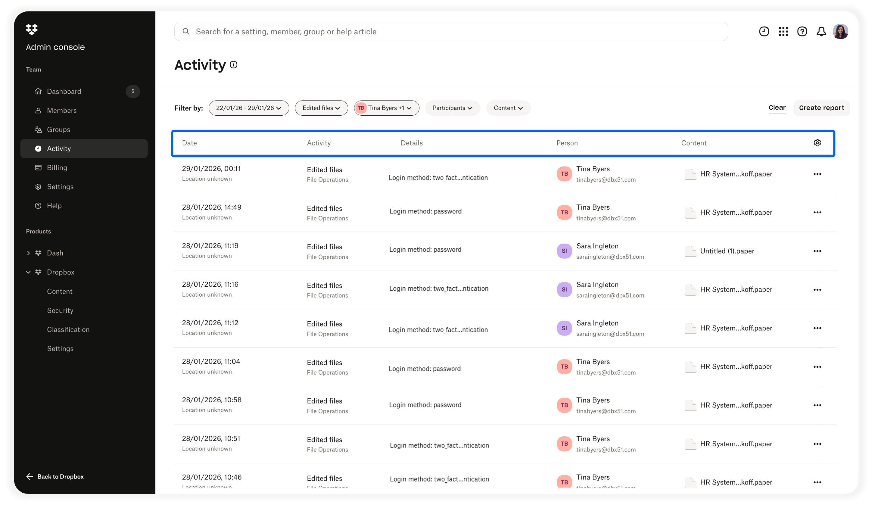Dropbox admin console for business & teams | Dropbox learn
