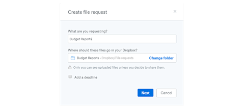 How do I request stuff from others? | Dropbox learn
