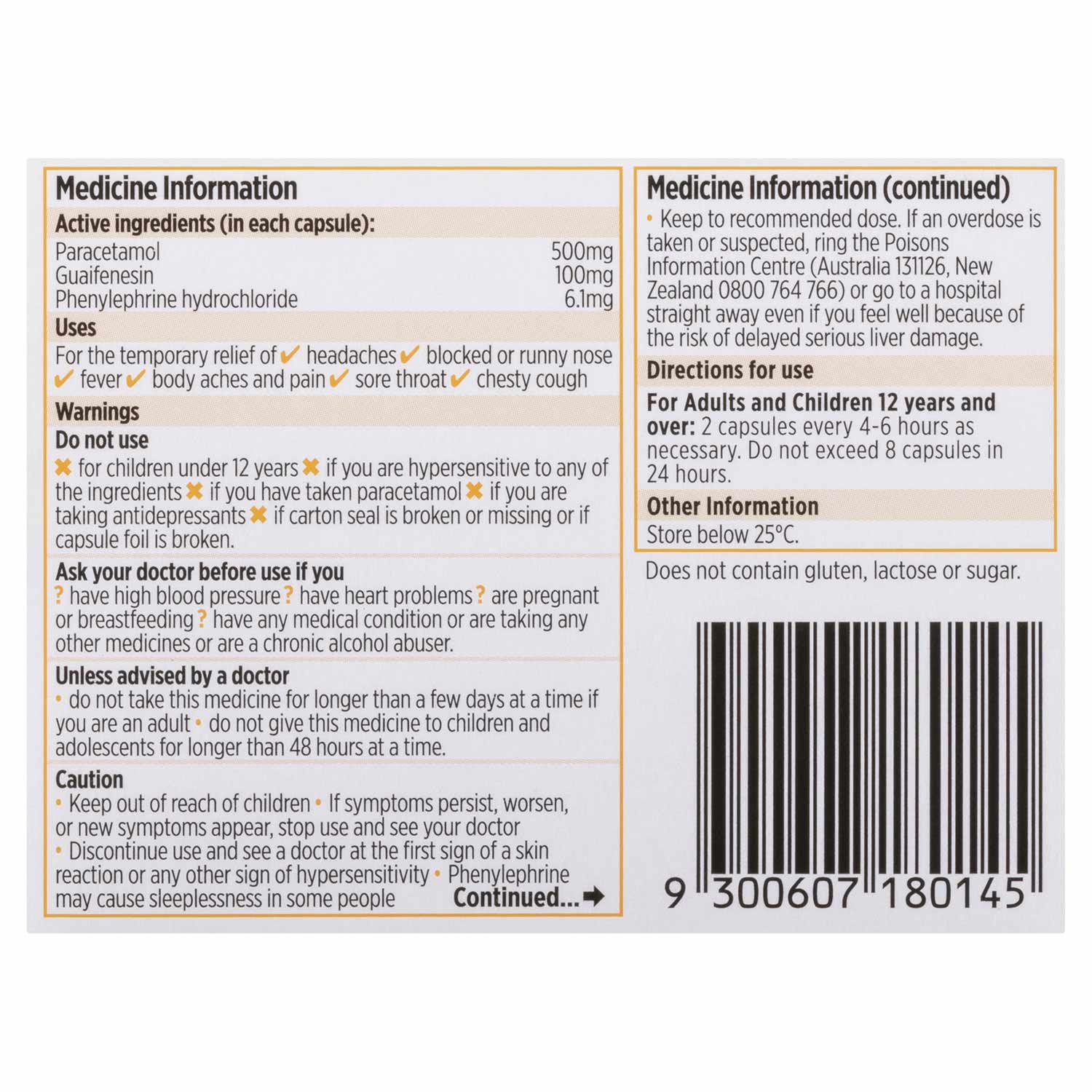 CODRAL® RELIEF® 6 Signs® Cold & Flu | CODRAL® Australia