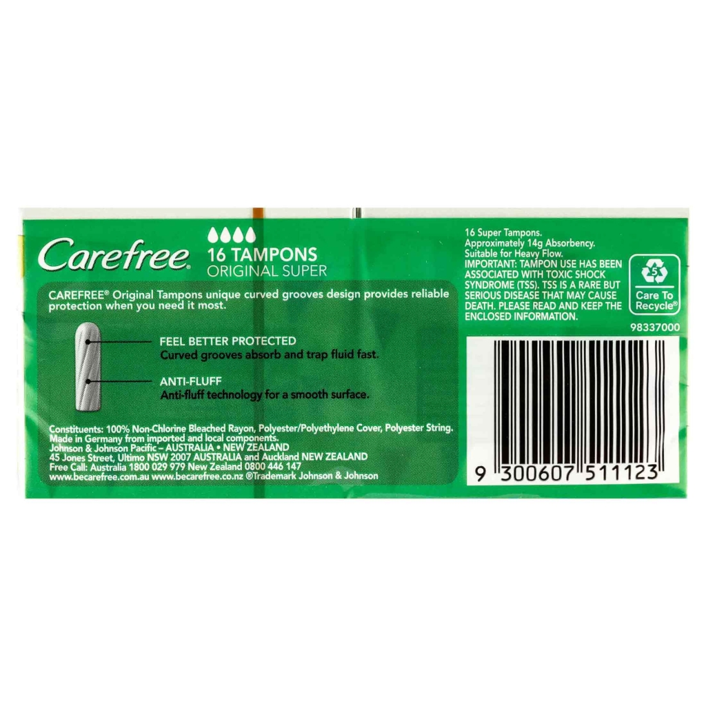 Original Super Tampons | CAREFREE® Australia
