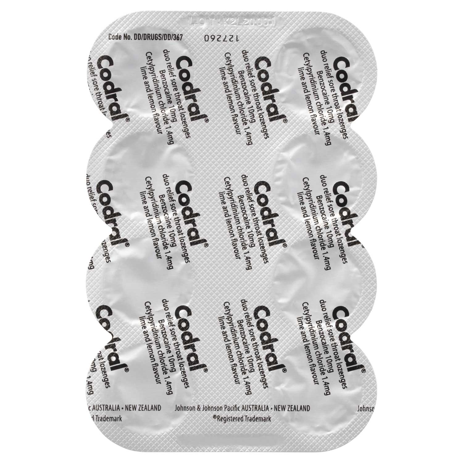 Codral® DuoRelief Sore Throat Lozenges Lime & Lemon | CODRAL® Australia