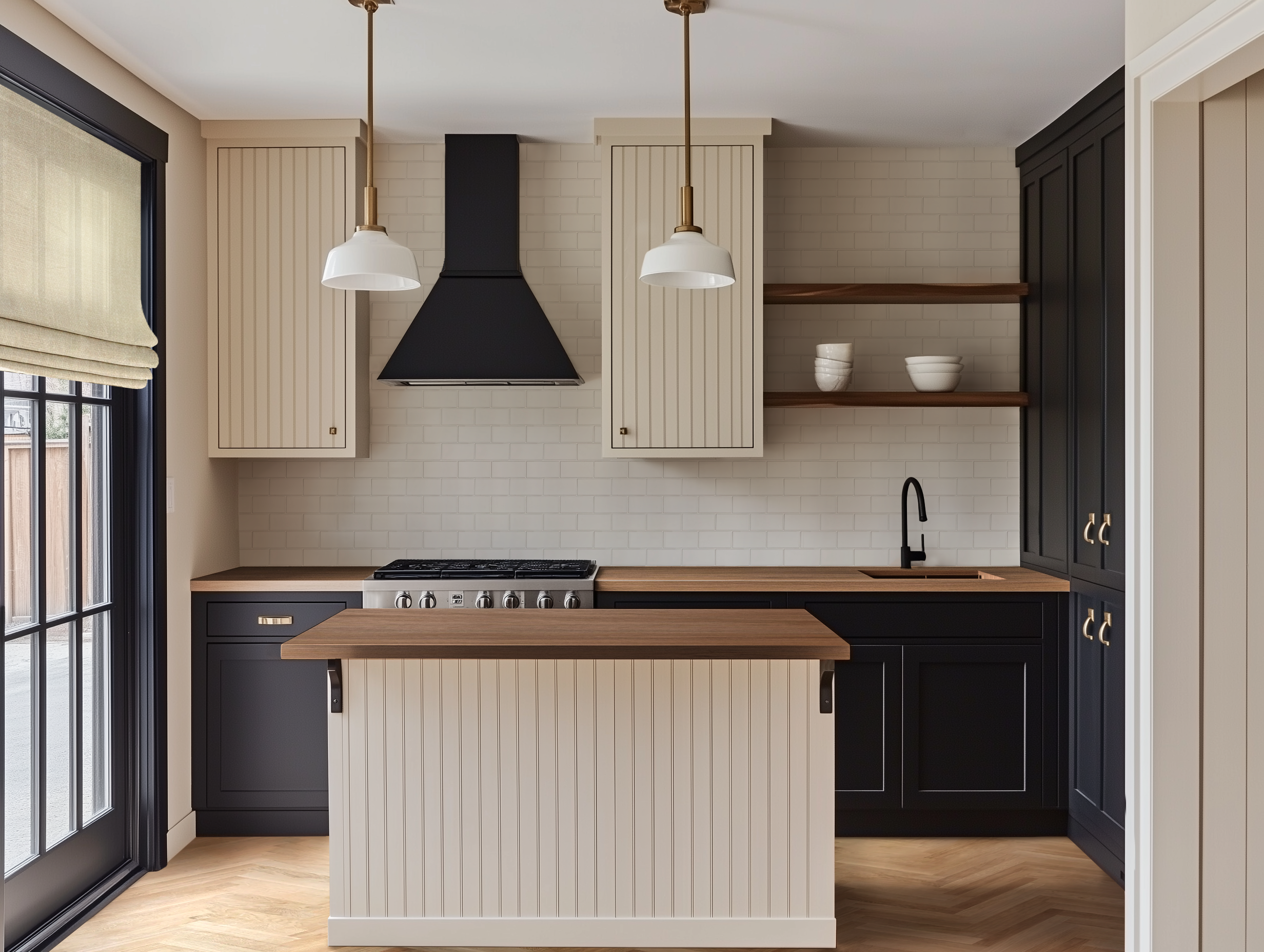Cream Farmhouse Kitchen & Cabinets | DesignShop | DesignShop