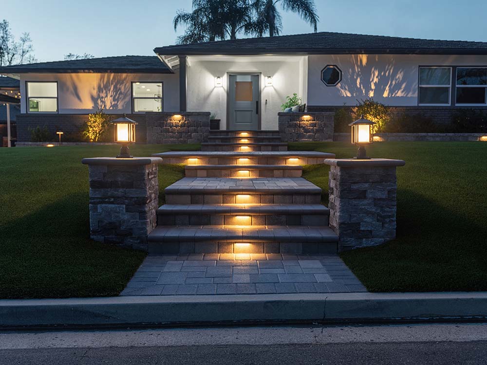 Landscape Lighting from System Pavers