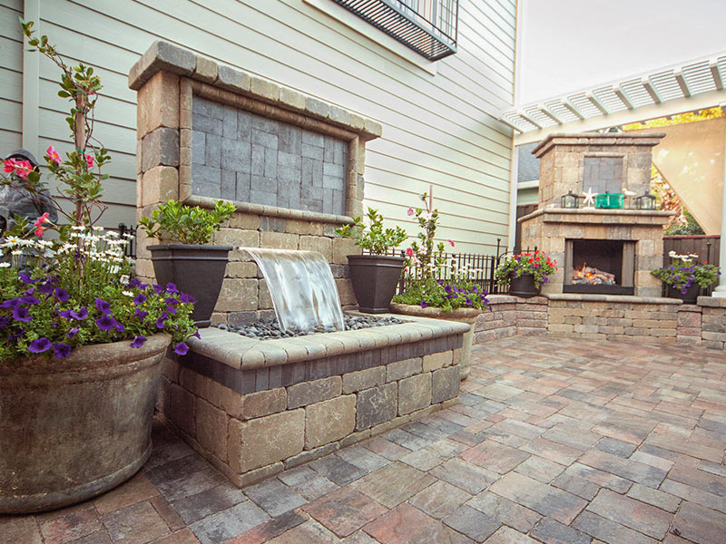 Outdoor Water Features from System Pavers