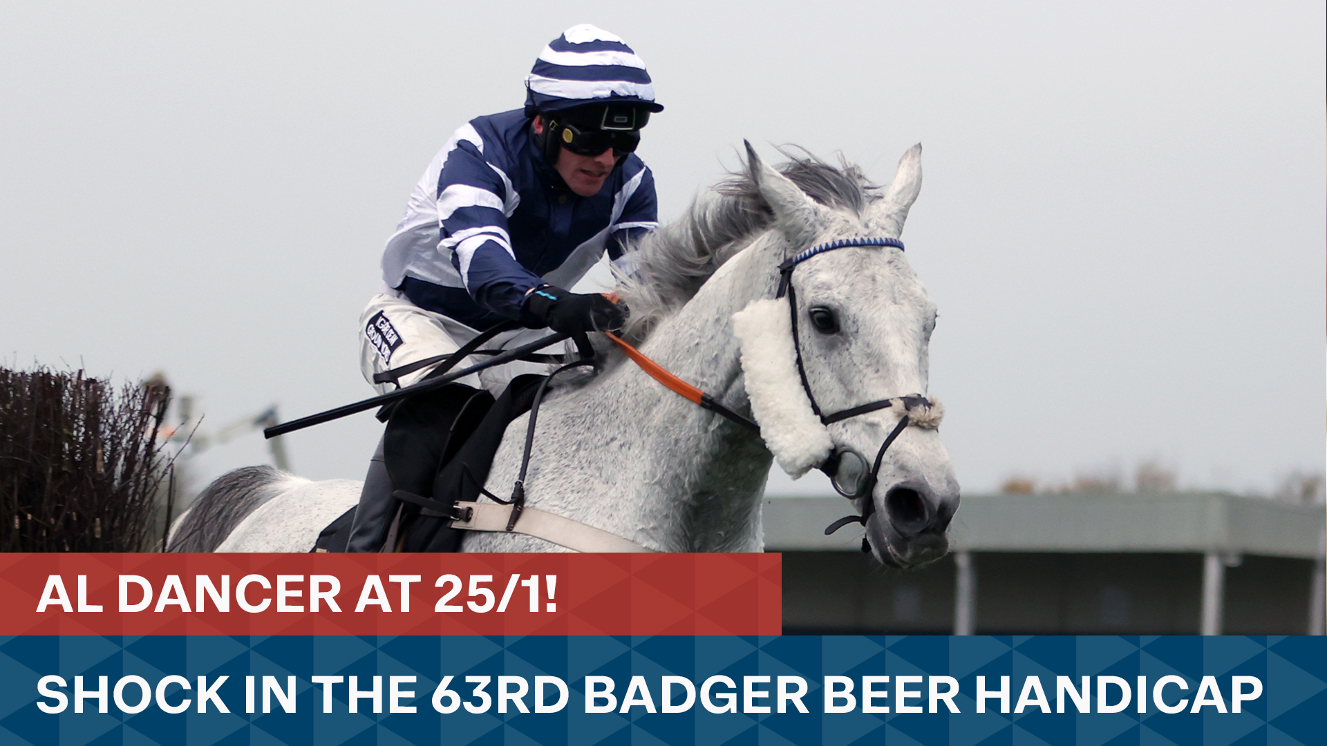 Al Dancer is triumphant at 25/1 in the 63rd Badger Beer Handicap Chase ...