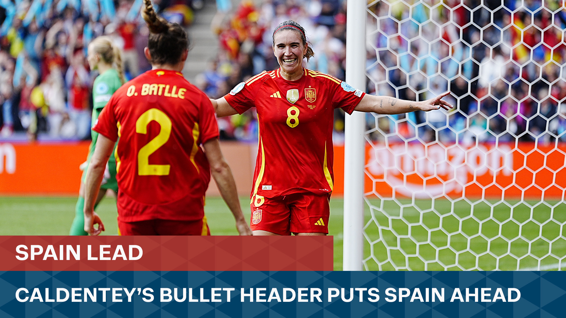Spain strike first in the final! - Latest From ITV Sport
