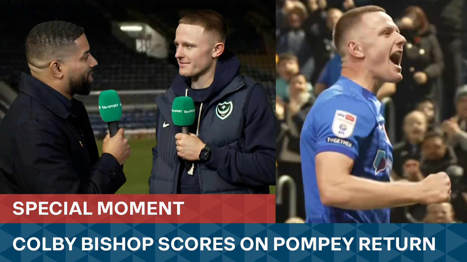 Portsmouth's Colby Bishop scores on his return after heart surgery ...